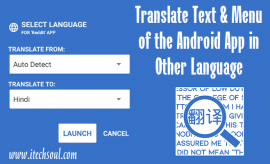 Translate Text & Menu of the Android App in Other Language